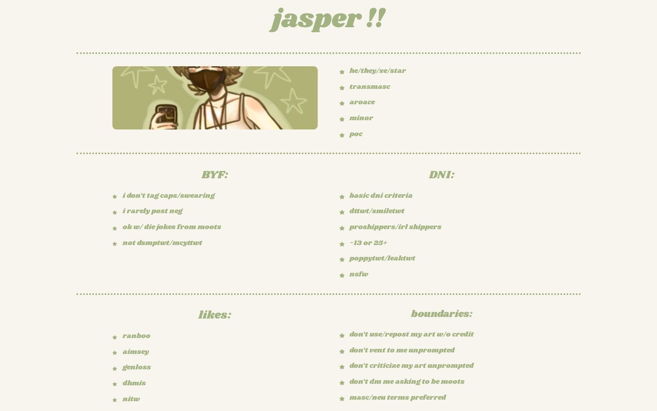 jasper’s carrd
